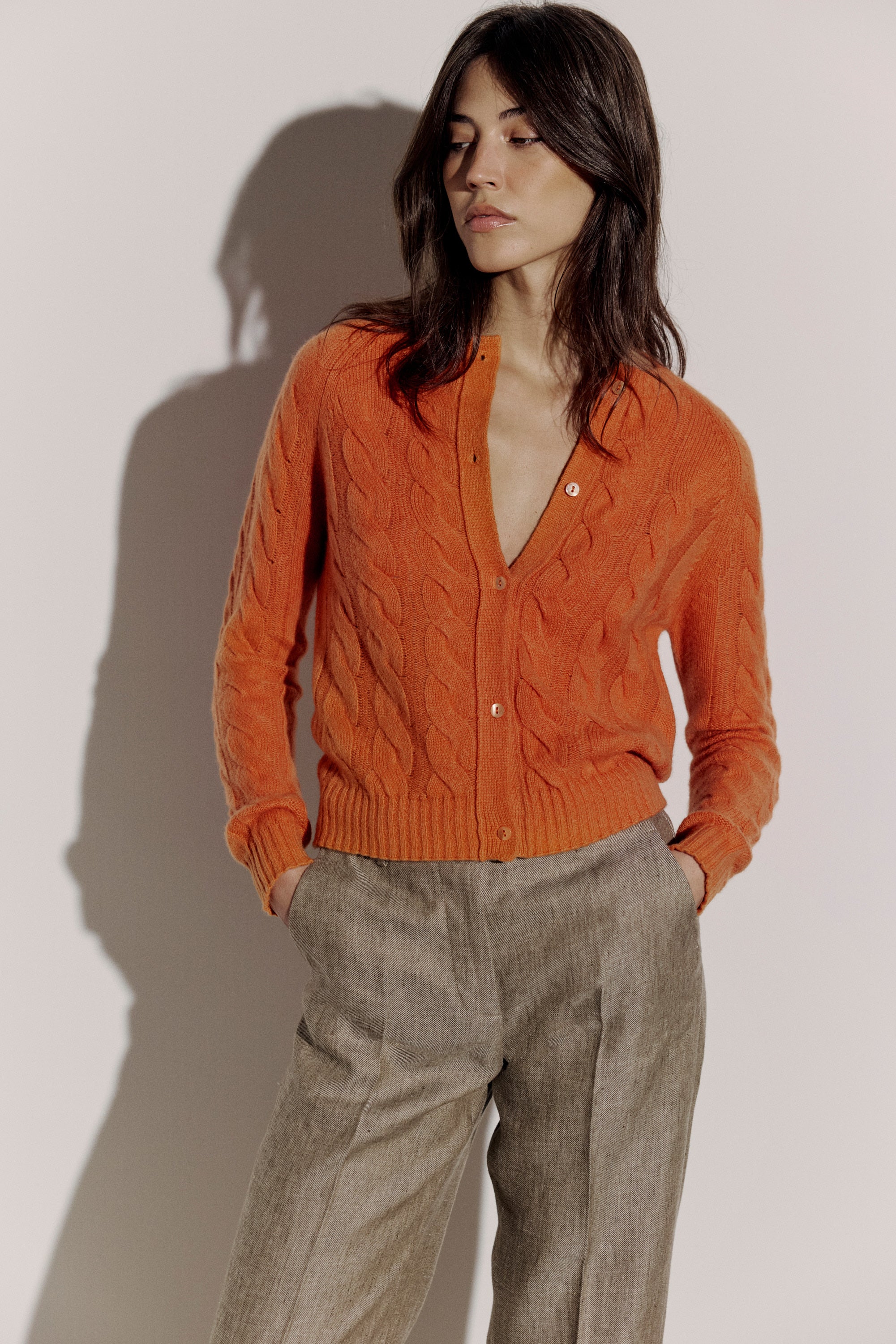 Cashmere and silk twisted cardigan – Franck Namani